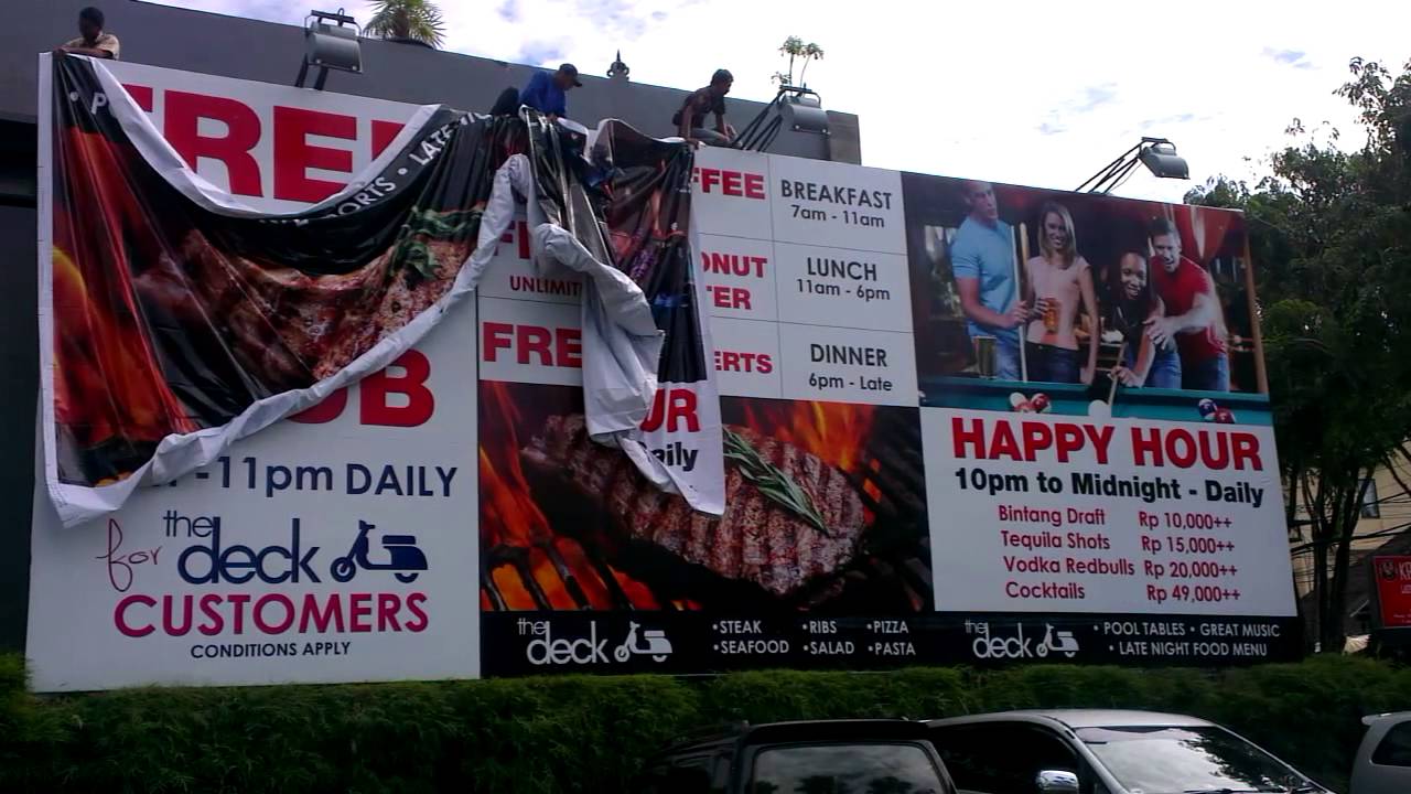 GANTI VISUAL BILLBOARD SEMARA RESORT BALI - BOSS REKLAME™ - YouTube