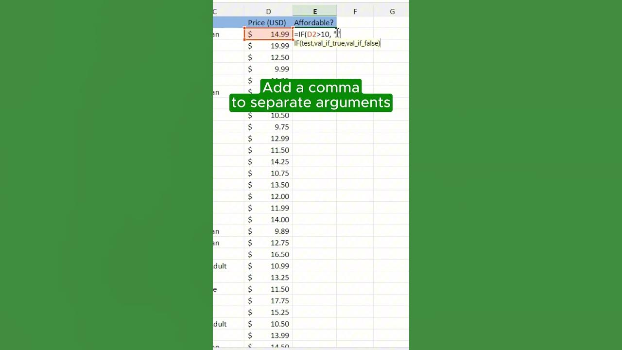 Sheets Hack | The IF function explained #sheets #excel #exceltips - YouTube