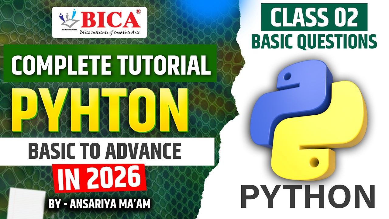 introduction to PYTHON : Basic Questions (Tutorial For beginners ...