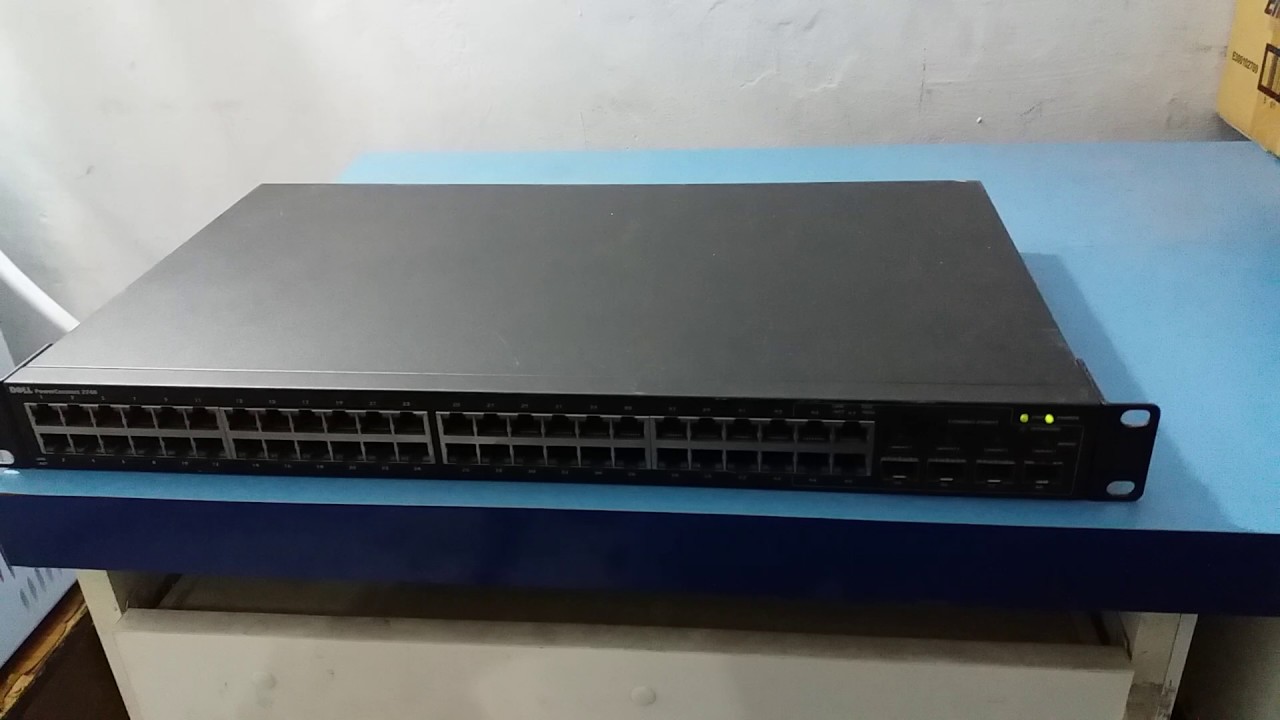 Switch 48 portas gigabit mor. Power connect 2748 Dell - YouTube
