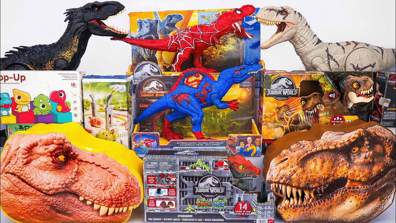 Jurassic World Unboxing Review | T-Rex Indoraptor Smasher Dino ...