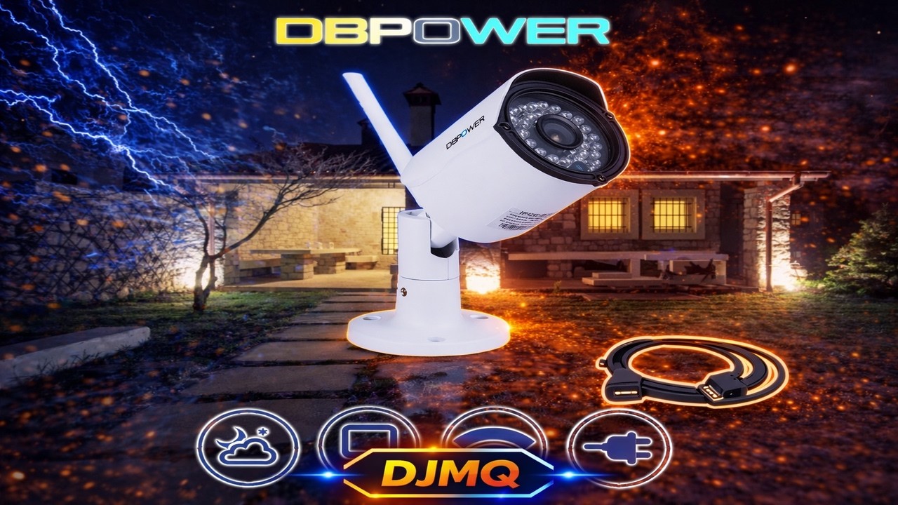 🎬TELECAMERA IP DBPOWER C300E di sicurezza/IMPERMEABILE AL 100% ...