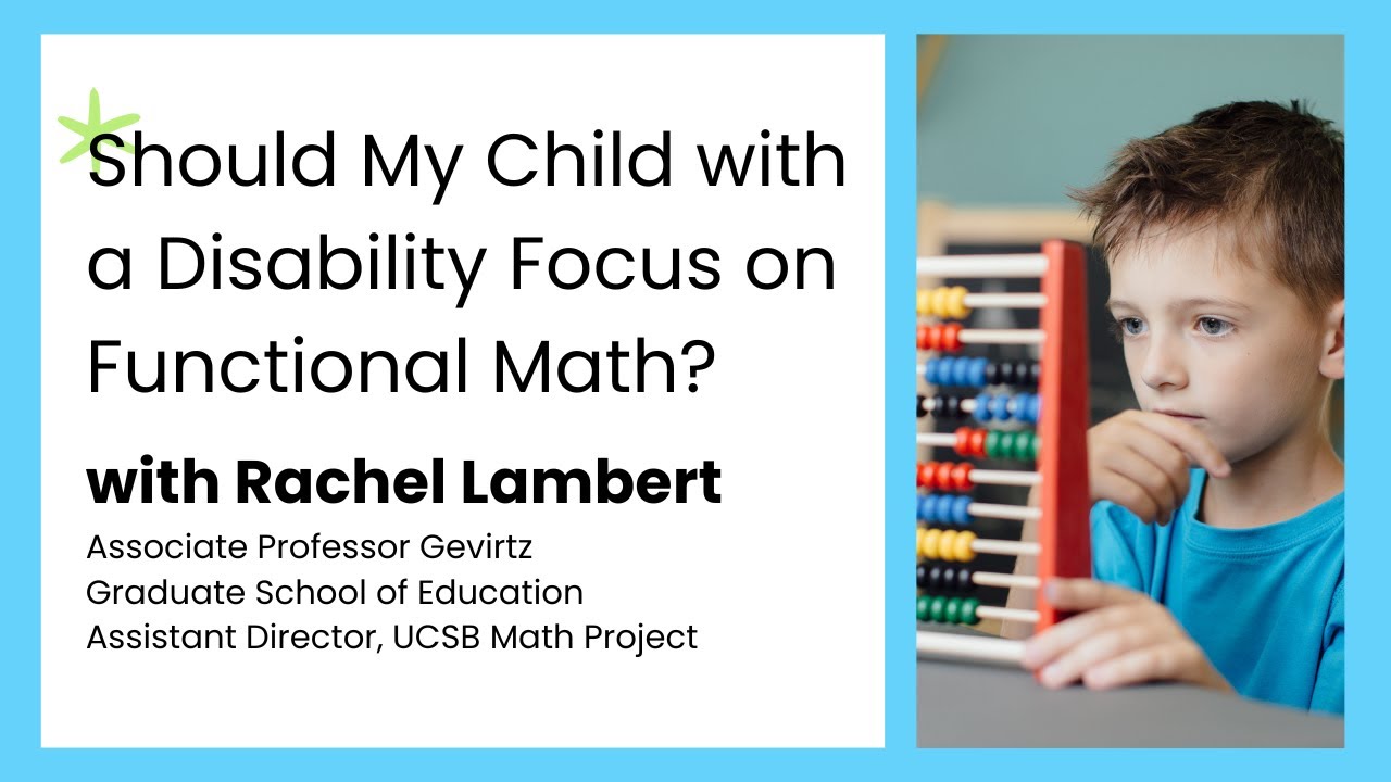 Should My Child with a Disability Focus on Functional Math? - YouTube