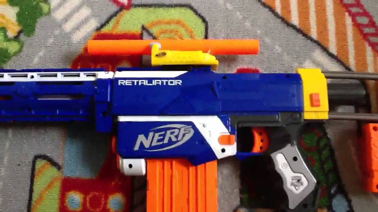 How to make nerf retaliator look like a snper - YouTube
