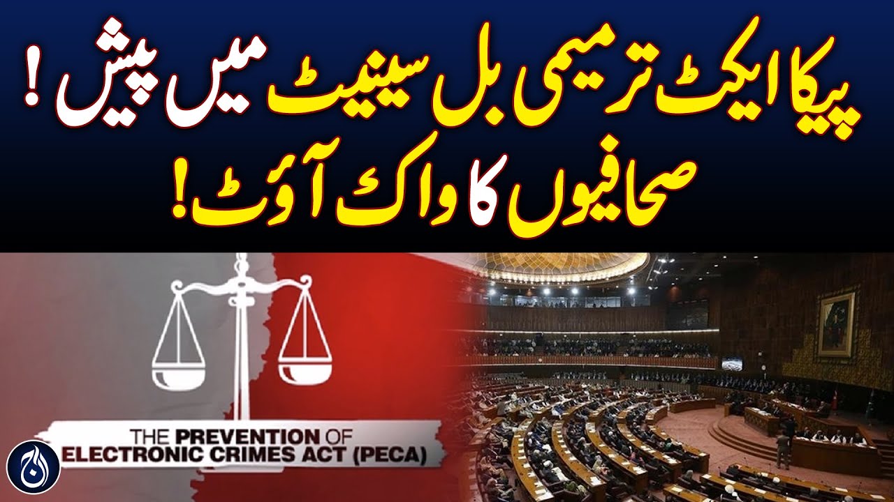 PECA Act Amendment Bill 2025 presented in Senate - Aaj News - Videos - AAJ