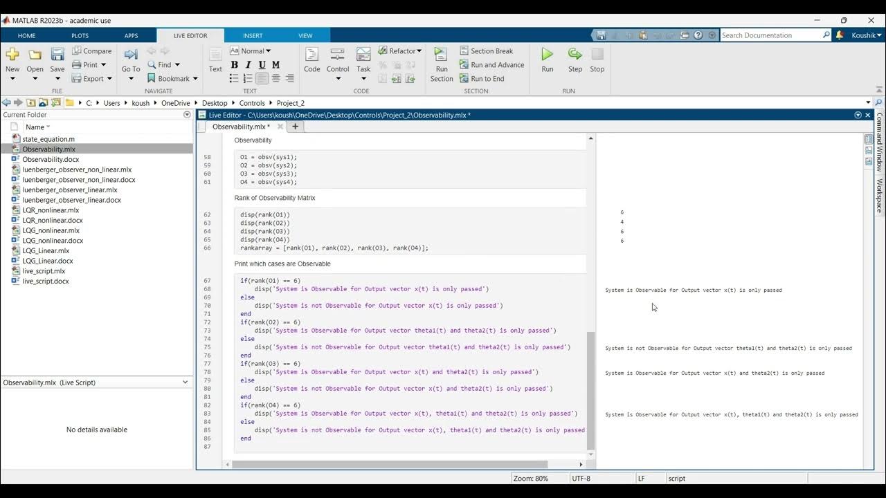 ENPM 667 Project 2 Matlab Code Running - YouTube
