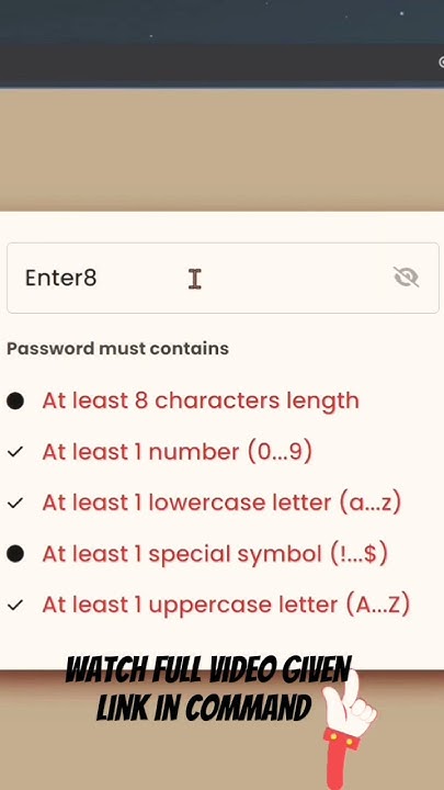How To Make Password Validation Using Html Css And Js Passwordvalidation Htmlcss Youtube 