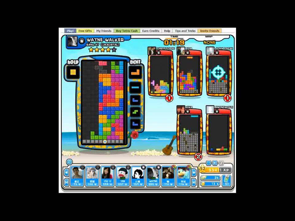 Facebook - Tetris Battle - 4 Wide - 6 Players - Wayne Walker - Vol.2 ...