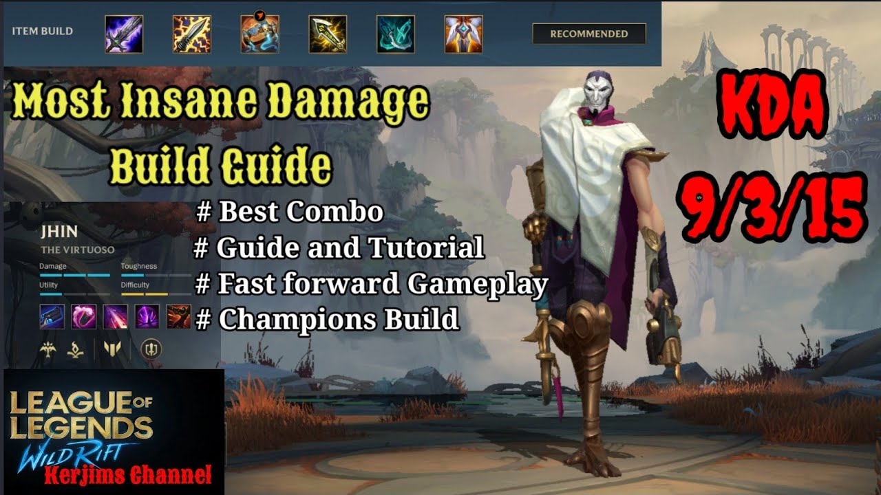 Jhin Ultimate Build Guide and Tutorial Gameplay | Rare Damage Build ...