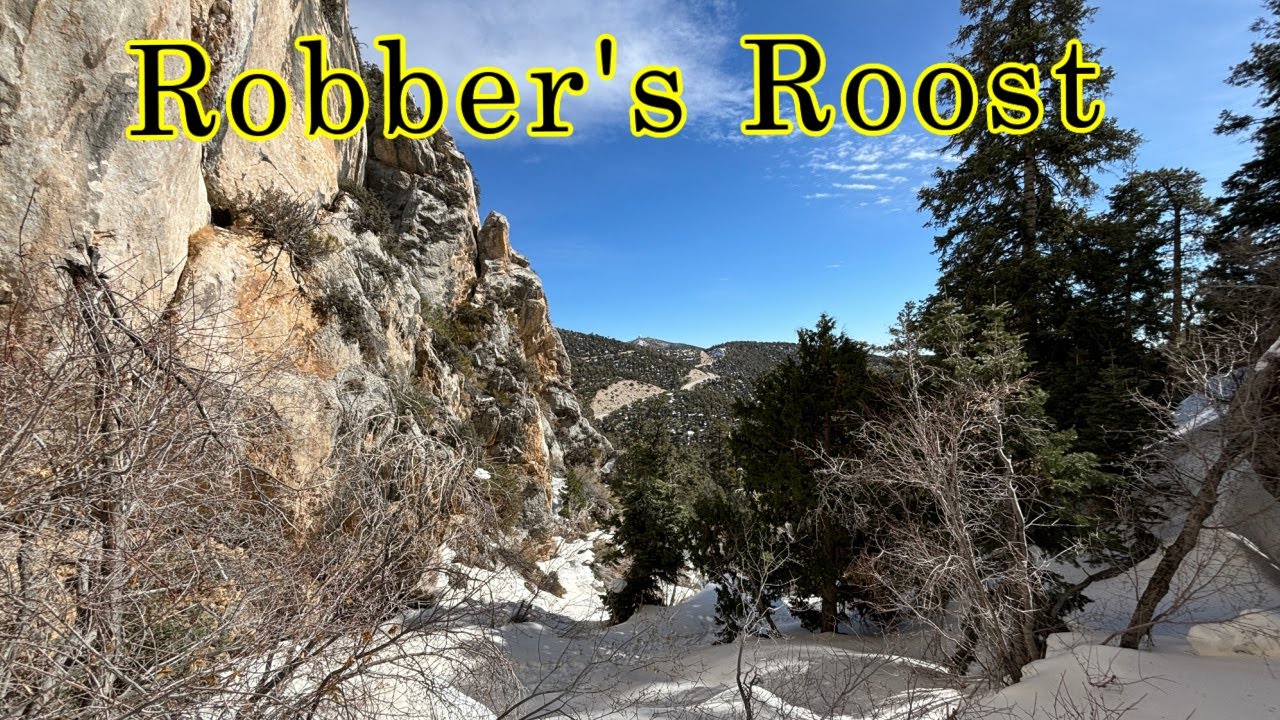 Robber’s Roost, Winter Walk, Rock Climbing Cave, Hike Mt. Charleston ...