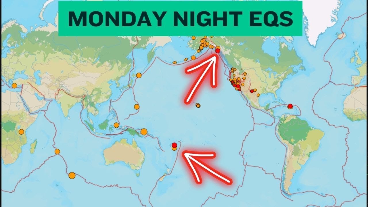 Deep Earthquakes Tonga Trench. New EQ activity west of Juneau Alaska ...