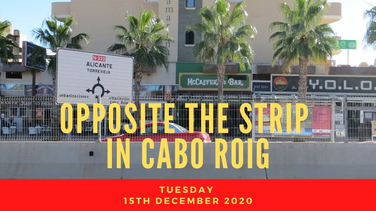 Opposite the strip in Cabo Roig. - YouTube