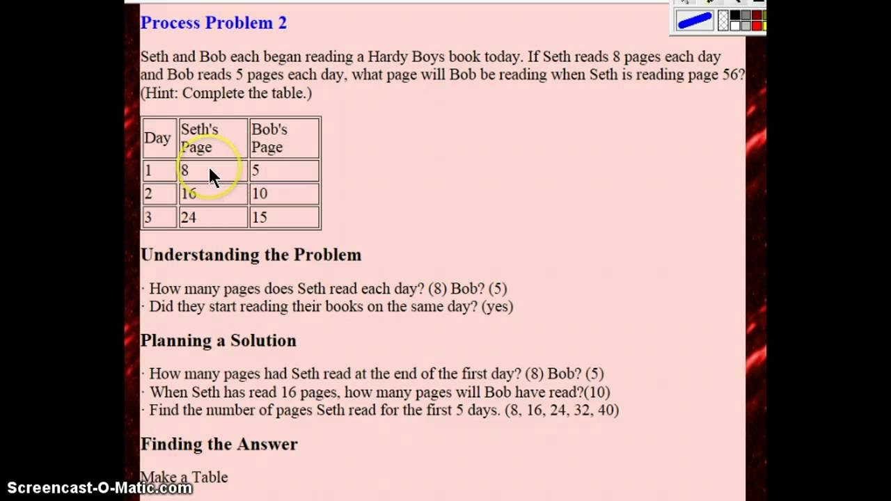 Problem Solving- Make a Table - YouTube