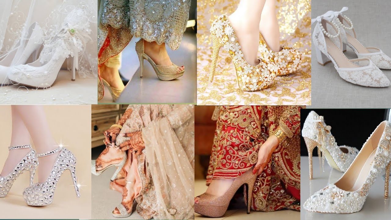 new fashion bridal shoes bridal sandals || Footwear for wedding design ...