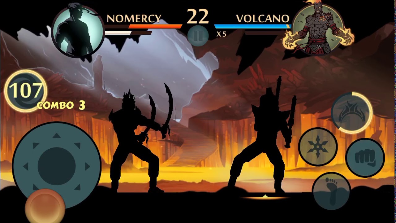 Shadow fight 2 Boss #1 Volcano - YouTube