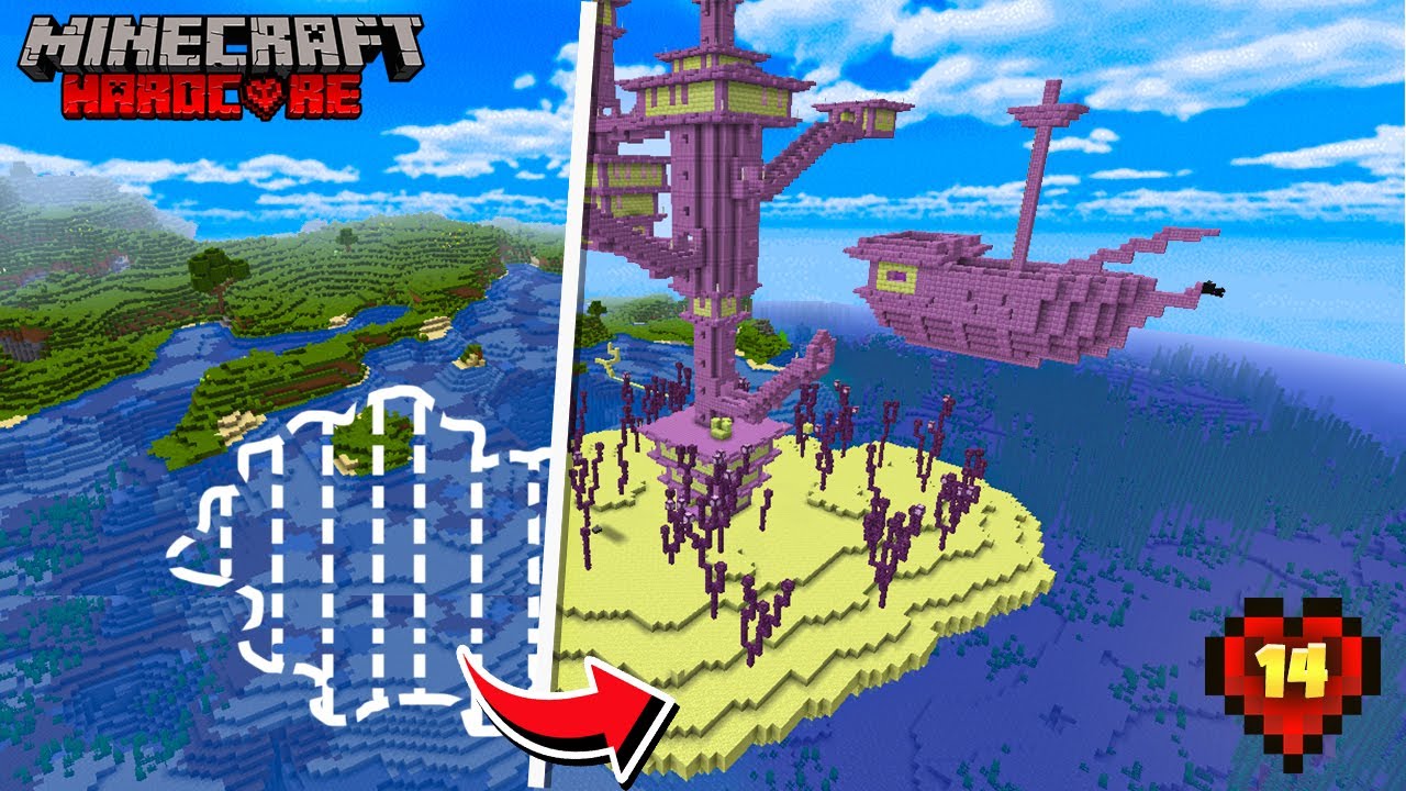 I Build Real End Island In Minecraft Hardcore - YouTube