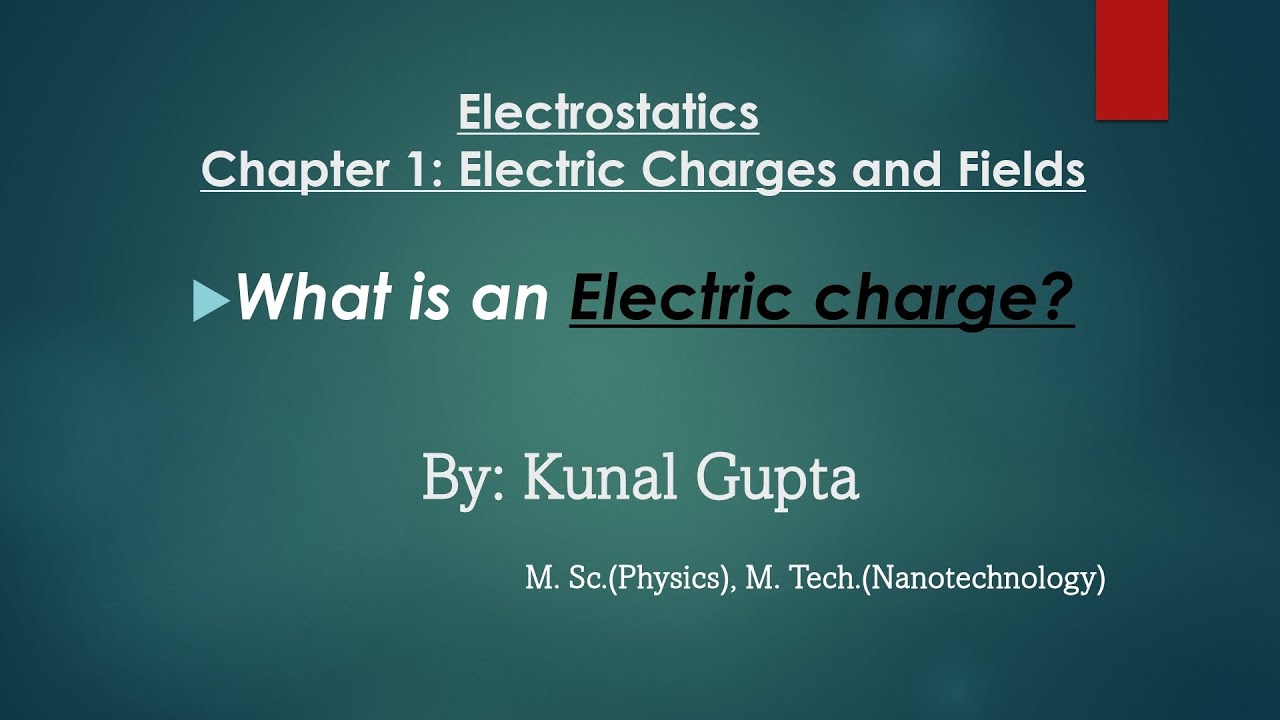 Chapter 1: Electric charges and Fields. What is an electric charge ...