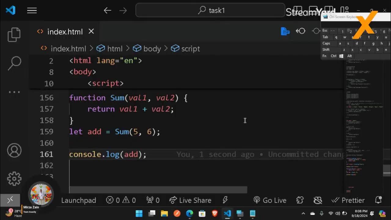 JavaScript Basics: Functions with Params | Frontend Web Development by Mirza Zain | Day 15 - YouTube
