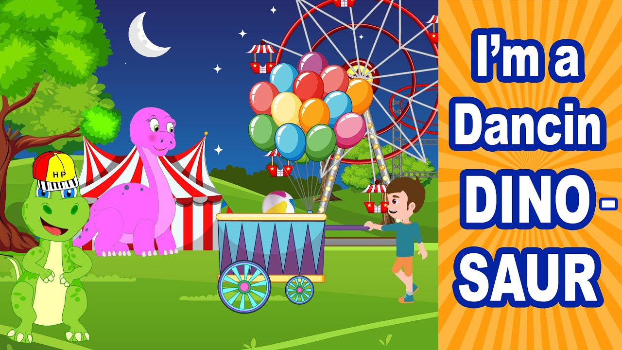 Toby T-Rex Dancing Dinosaur kids video. Fun music & movement. Dino ...