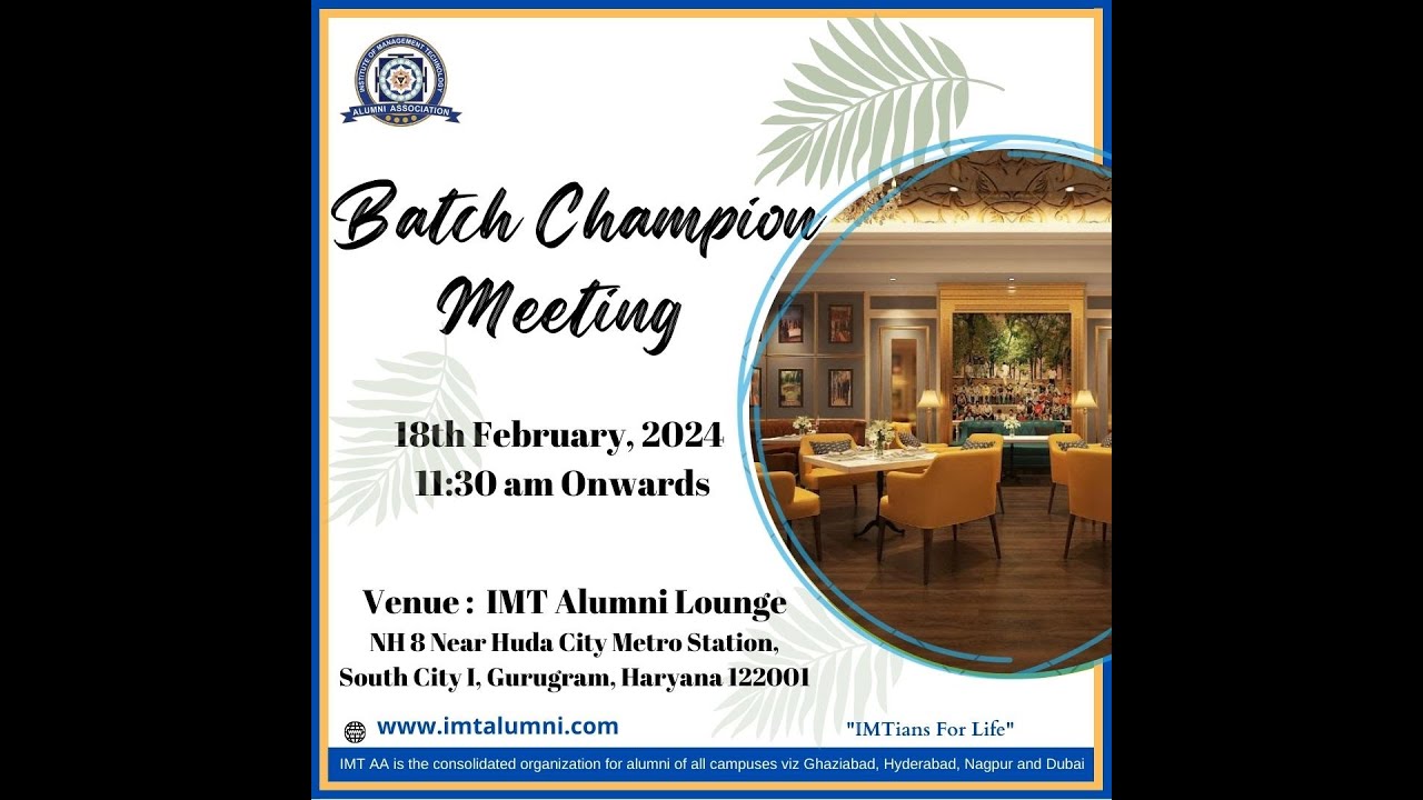 Batch Champions Meet on 18th Feb 2024 - YouTube