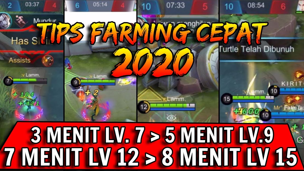8 MENIT LEVEL 15! TIPS FARMING SUPER CEPAT MOBILE LEGENDS 2020 Bisa ...