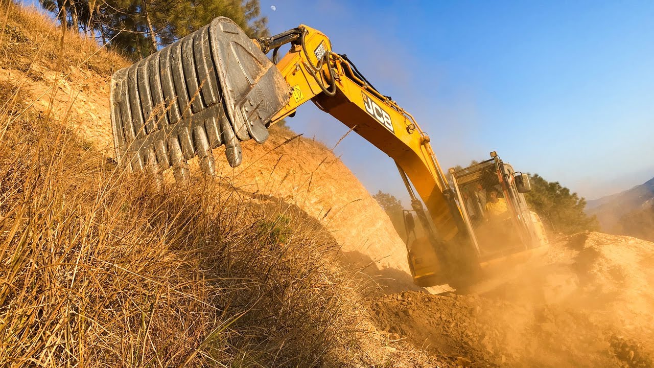 Excavator Battles Treacherous Slopes to Build Epic Mountain Road ...