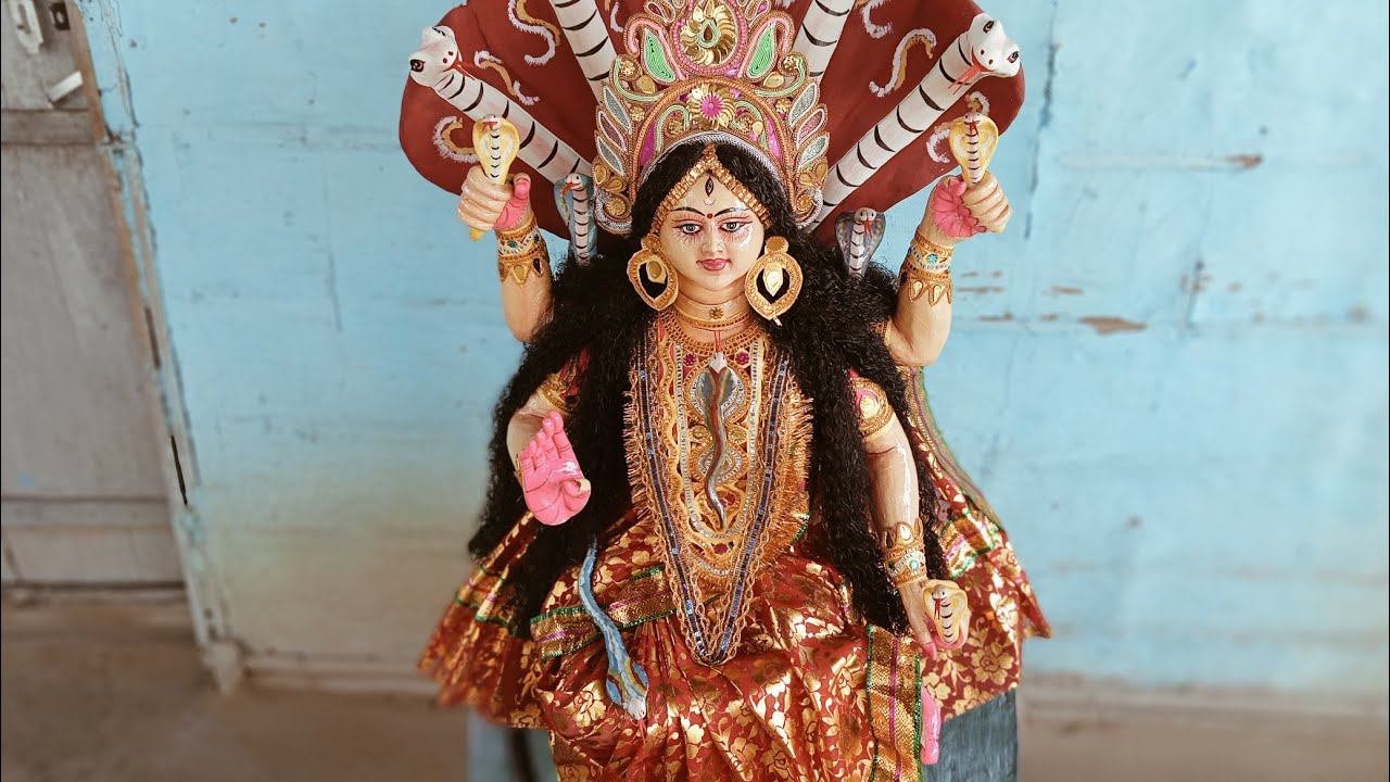 maa manasha murti face making/maa manasha murti eye making/ by kunud ...