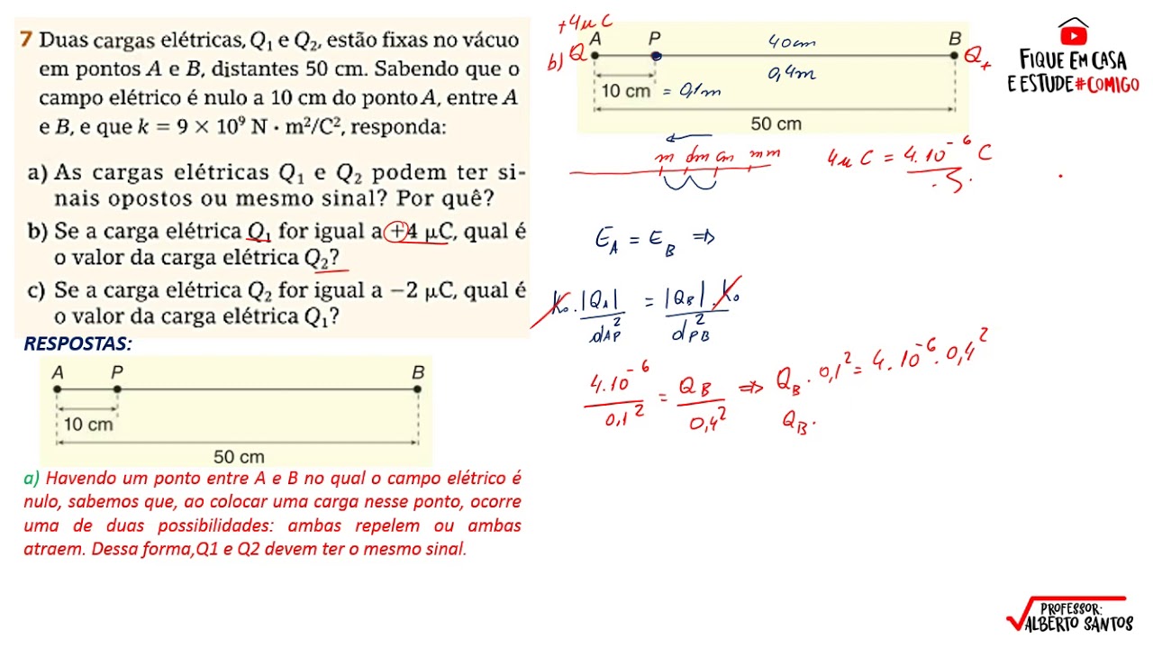 CAMPO ELETRICO CRIADO POR UMA CARGA PONTUAL Q7 - YouTube