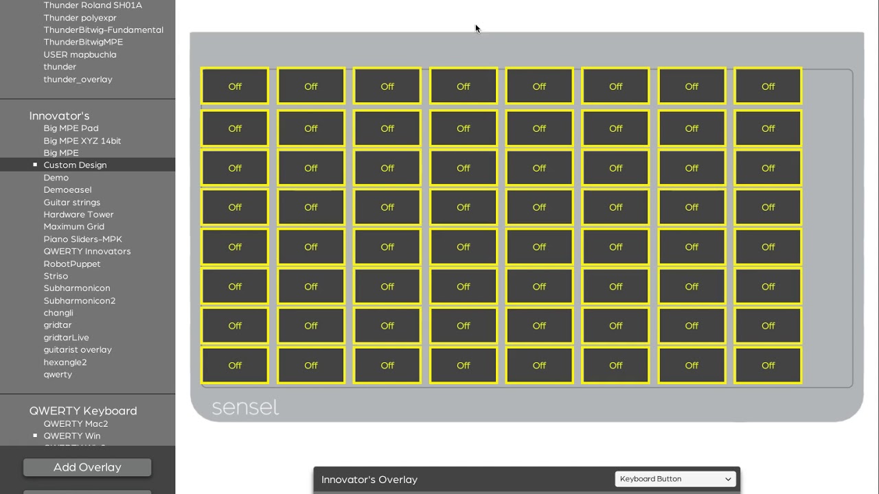 Quick 64 button grid with the Sensel Morph Innovator's Overlay in SenselApp - YouTube
