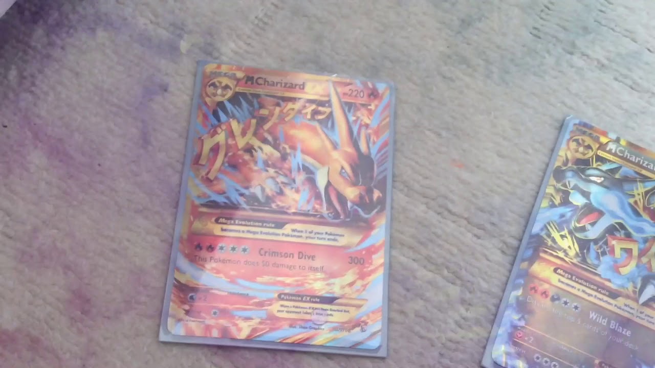 Cards Mega Charizard EX Secret Rare, Mega Charizard EX, Stage 2 ...