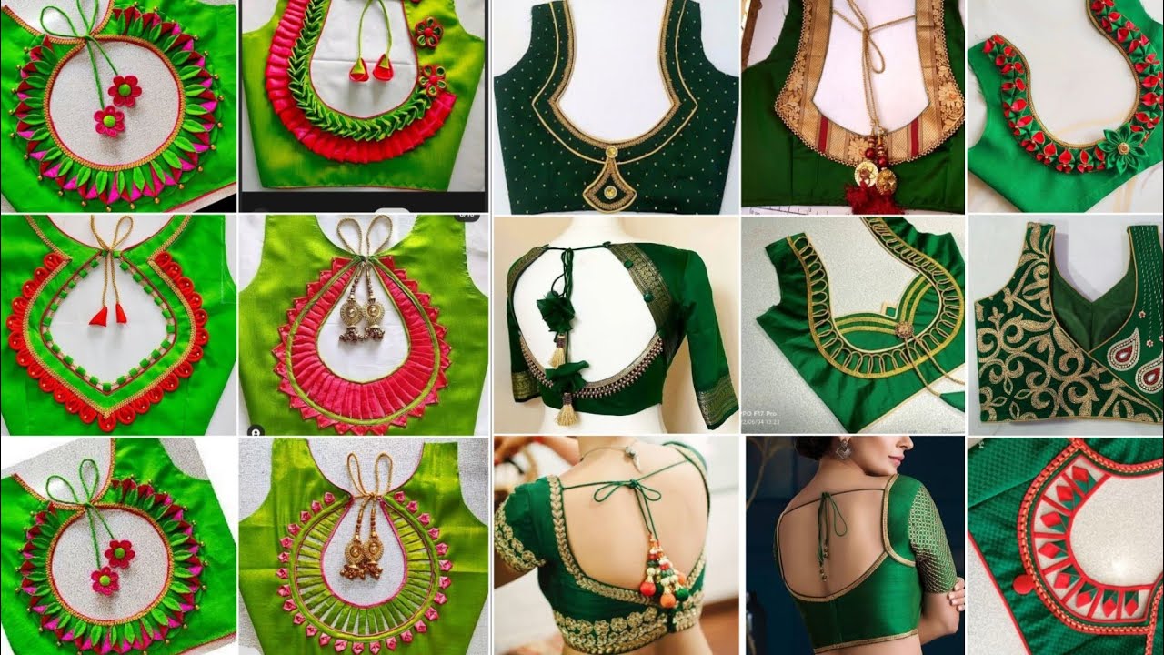 Green 💚💚 Blouse designs new model/blouse designs/blauj dizain/blouse ...