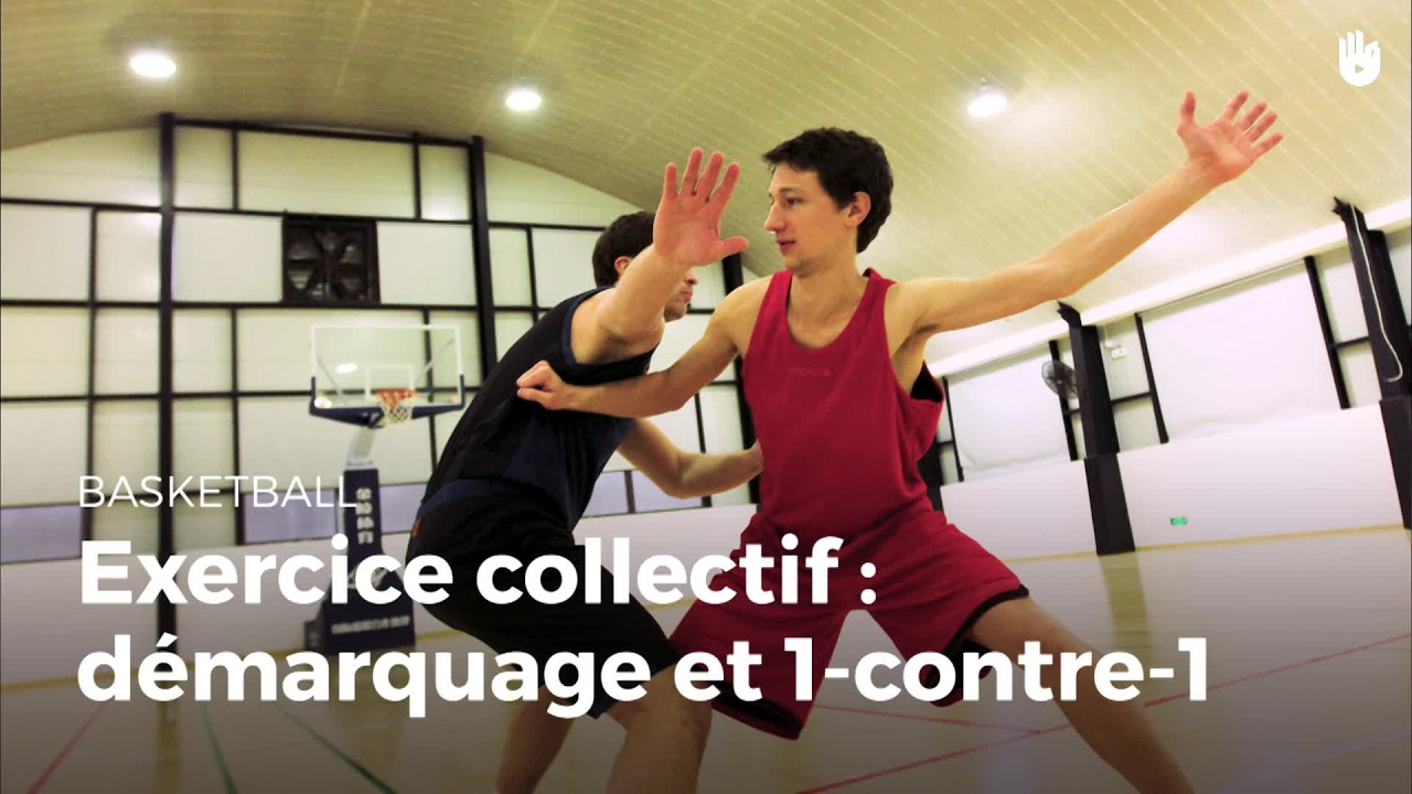 Exercice collectif : Démarquage et 1-contre-1 | Basketball - YouTube