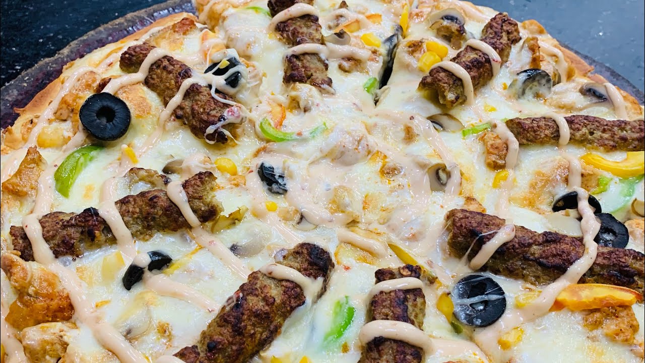 Chicken Behari Kabab pizza in pattoki || Location Azam BFC Pattoki ...