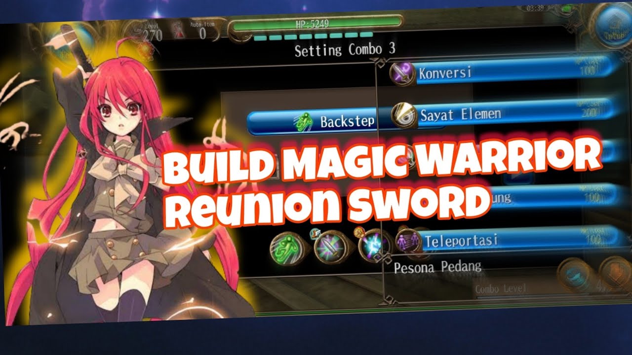 Build Magic Sword Toram New Combo !!! Magic Warrior T5 Toram - YouTube