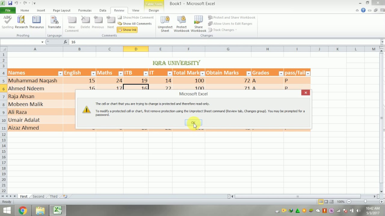 Easy Way to Lock Microsoft Excel Files and Ms Excel Sheets - YouTube