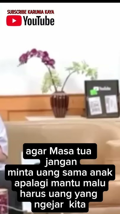 DI MASA TUA HARUS UANG YANG NGEJAR KITA AGAR DI HARGAI SAMA ANAK DAN MANTU .. #ilmurday - YouTube