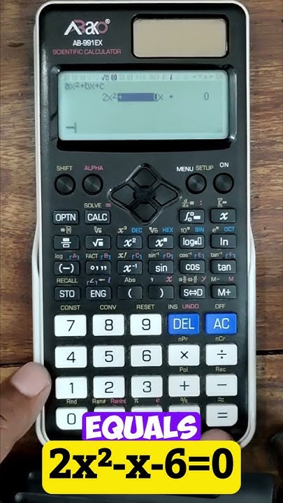 Solve Quadratic Equation using Scientific Calculator + Turning Point #quadraticequations #trick ...
