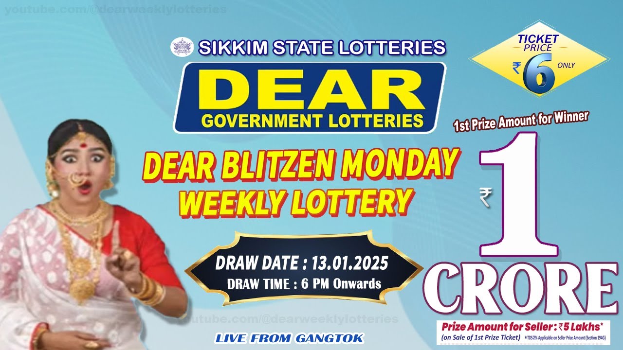 DEAR BLITZEN MONDAY WEEKLY DRAW LIVE DEAR 6 PM ONWARDS DRAW DATE 13.01. ...