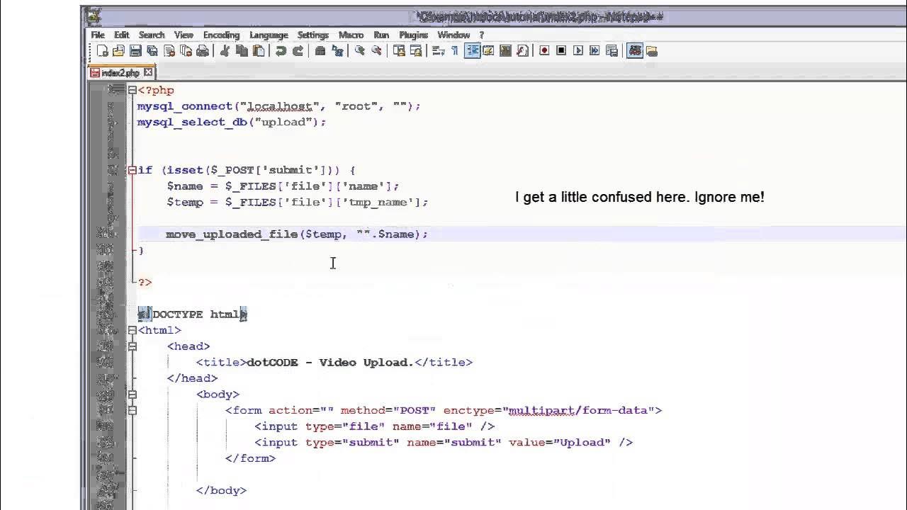 PHP: Video Upload & Playback (Using Database) - YouTube