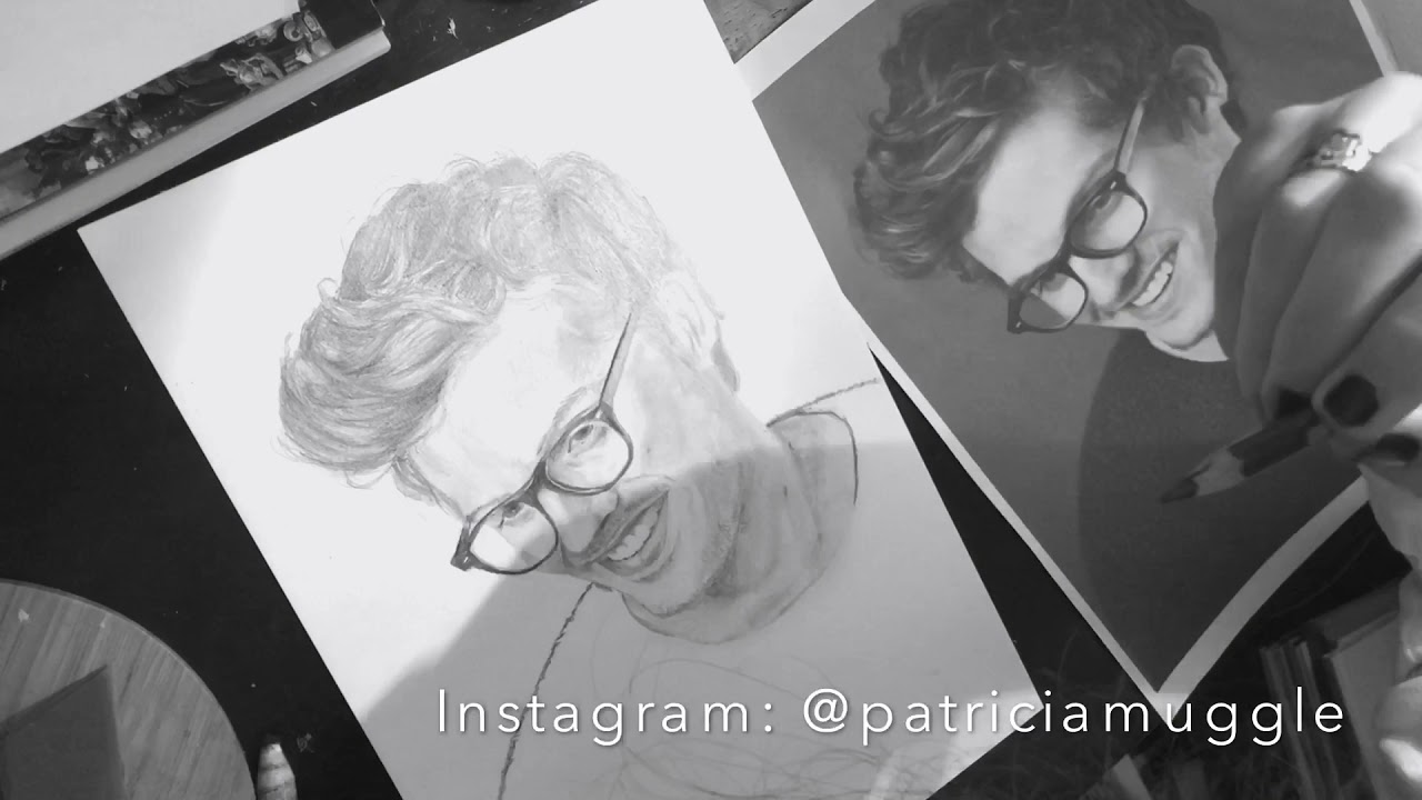 Part 2 | Draw Portrait Daniel Sharman - YouTube