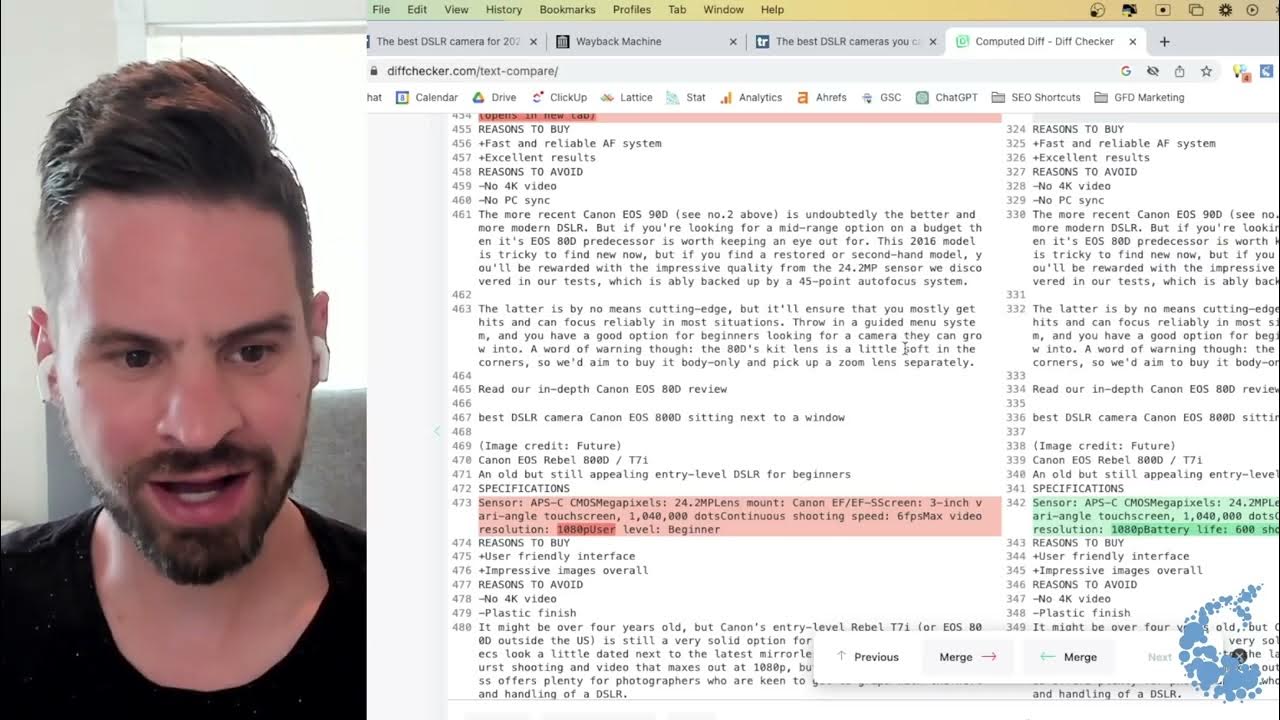 How To Use A Diff Compare Tool To Identify Content Changes - YouTube