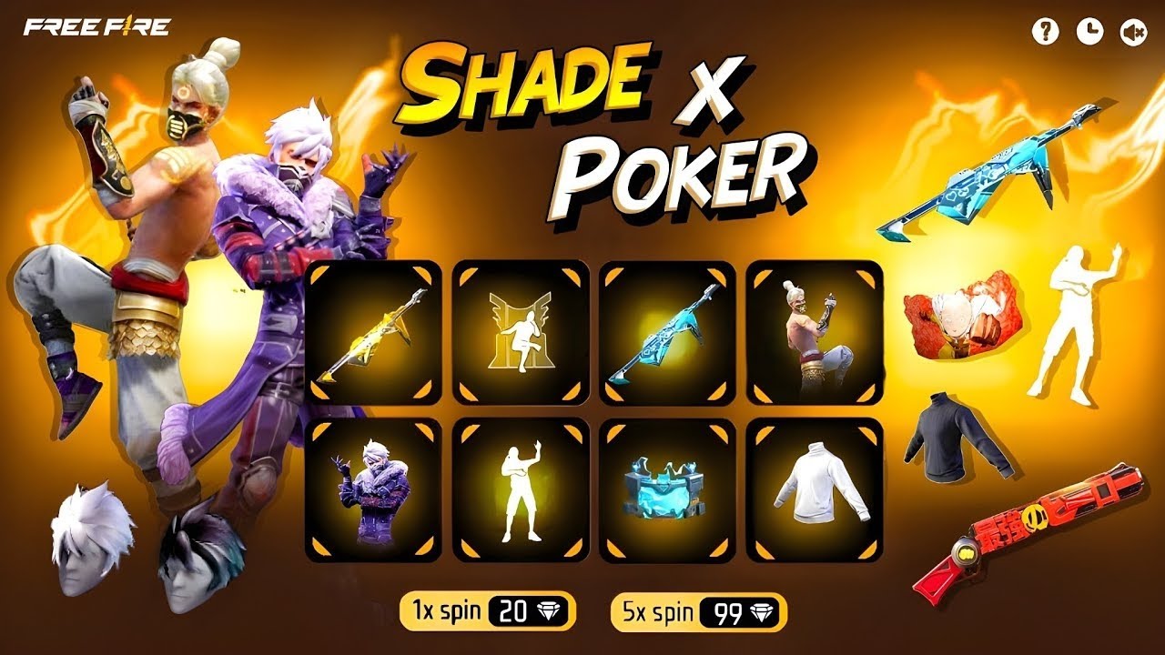 Golden Shade Bundle & Poker Mp40 Return 😳💥| free fire new event | ff ...