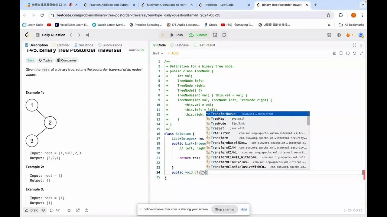 145. Binary Tree Postorder Traversal - YouTube