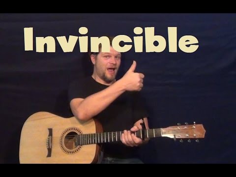Invincible (Muse) Easy Strum Guitar Lesson How to Play Tutorial - YouTube