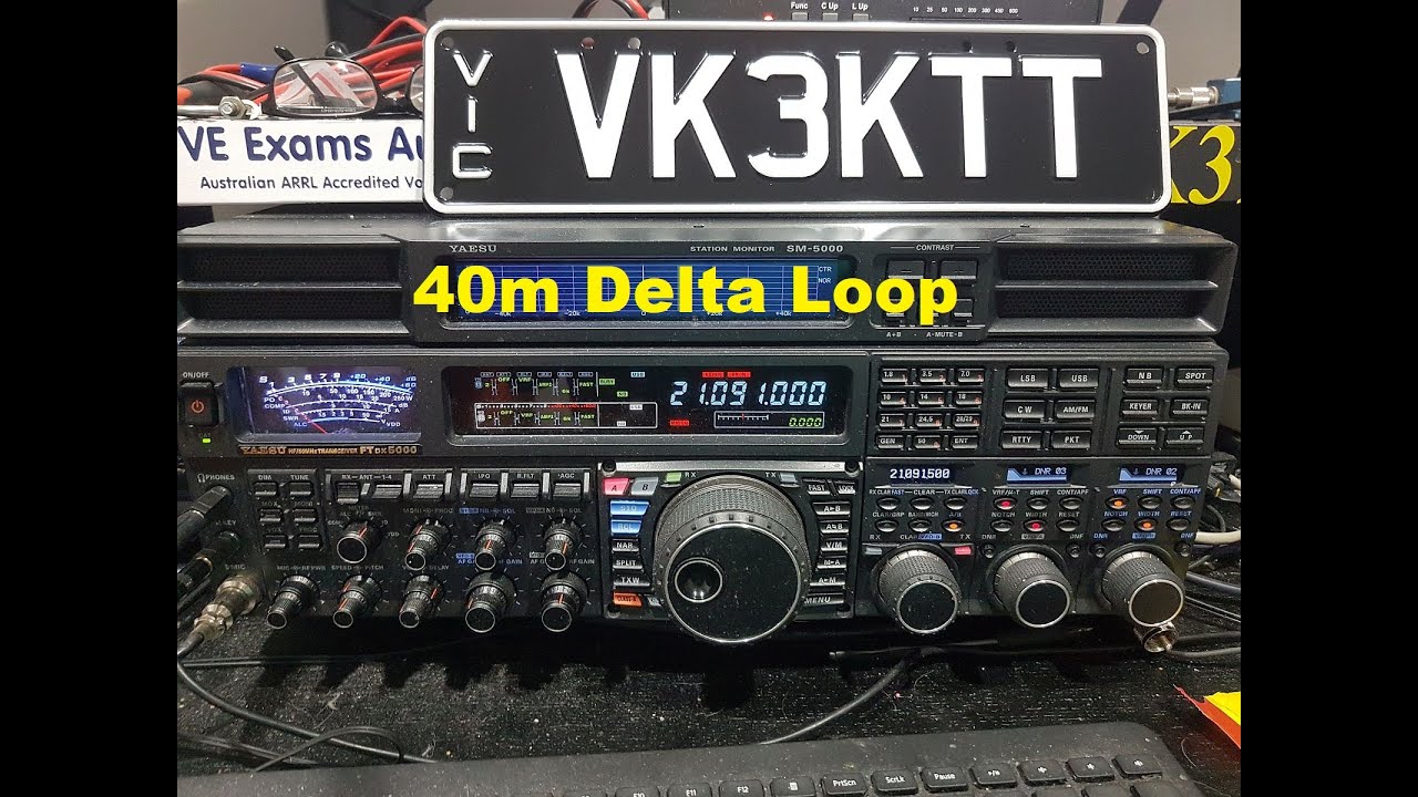 My 40m Delta loop ham radio antenna de vk3ktt - YouTube