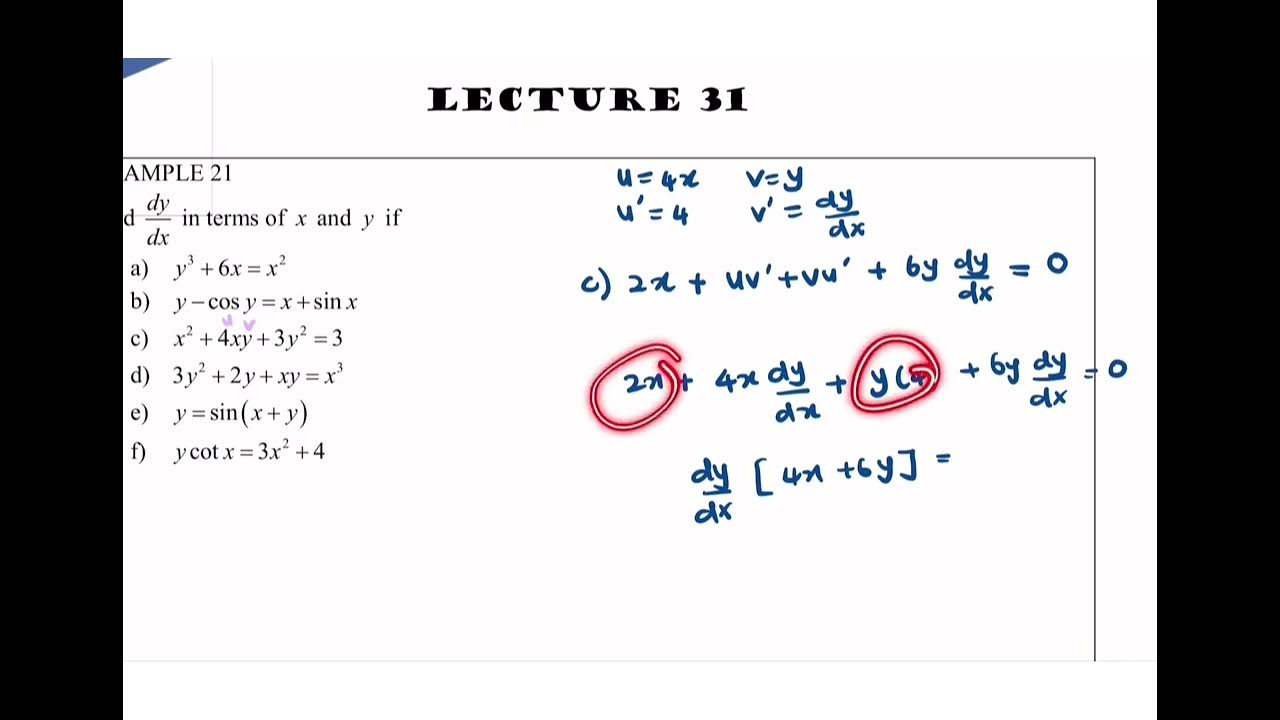 Implicit differentiation part 2 - YouTube
