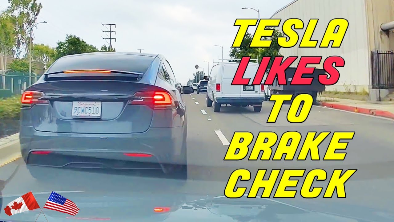 TESLA STARTS ROAD RAGE AFTER CHANGING LANES | USA & Canada Compilation ...
