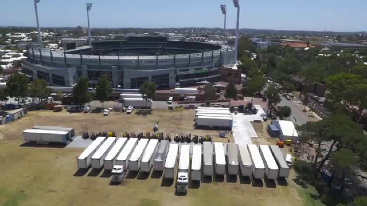 AC/DC set up - Domain Stadium - YouTube