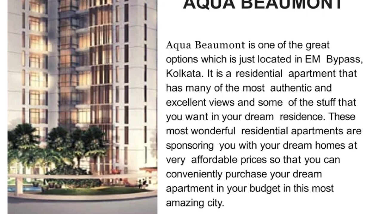 Aqua Beaumont Em Bypass, Kolkata - YouTube