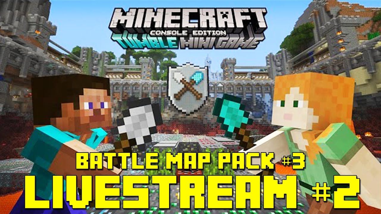 MINECRAFT BATTLE MODE MINI GAME LIVESTREAM : NEW MAPS / TUMBLE (OPEN ...